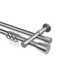 GARDINENSTANGE RUNDROHR-INNENLAUF Prestige Sitra 160 cm, 2-l&auml;ufig, 20 mm &Oslash; Chrom