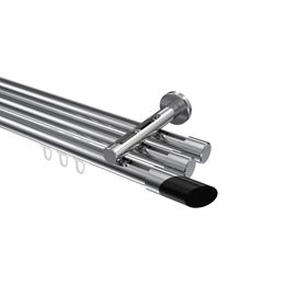 GARDINENSTANGE INNENLAUF Siteno Verano 360 cm (geteilt in 2 x 180 cm), 3-l&auml;ufig, 20 mm &Oslash; Chrom
