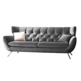 KAWOLA SOFA CHARME Grau Velvet