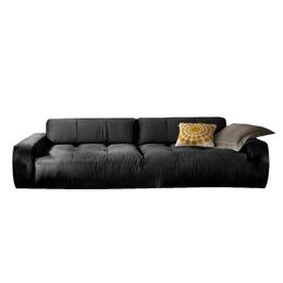 KAWOLA SOFA MIT SITZTIEFENVERSTELLUNG PALACE Schwarz Velvet Relaxfunktion