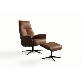KAWOLA RELAXSESSEL FERREIRA Braun Leder Relaxfunktion