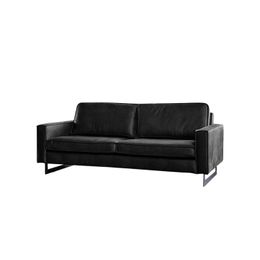 KAWOLA SOFA VILNIUS Schwarz Lederfaserstoff