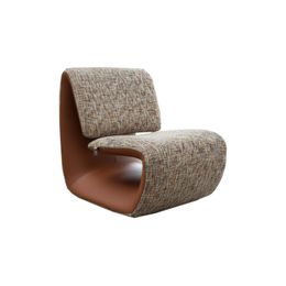 KAWOLA LOUNGESESSEL HAZEL Beige Kunstleder, Webstoff
