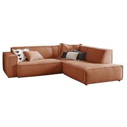KAWOLA ECKSOFA SAMU Braun Cord