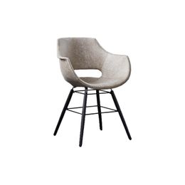 KAWOLA STUHL ZAJA Beige Microfaser