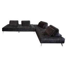 KAWOLA ECKSOFA WIOLO Anthrazit Velvet