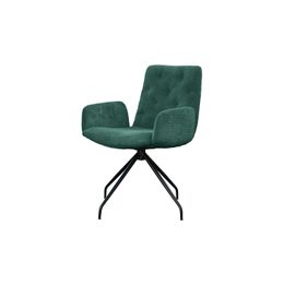 KAWOLA DREHSTUHL NEW CHARME Smaragdgr&uuml;n Cord (1er-Set)