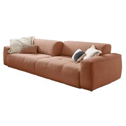 KAWOLA SOFA MIT SITZTIEFENVERSTELLUNG PALACE Rotbraun Cord Relaxfunktion