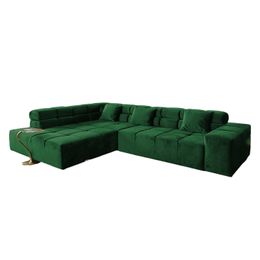 KAWOLA ECKSOFA NEVADA Smaragdgr&uuml;n Velvet