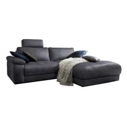 KAWOLA ECKSOFA MOTORISCHER RELAXFUNKTION LOLA Schwarz Leder Relaxfunktion