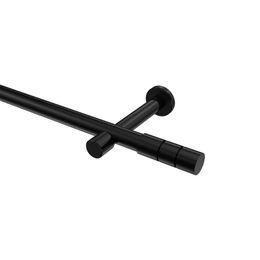 GARDINENSTANGE Prestige Elanto 320 cm (geteilt in 2 x 160 cm), 1-l&auml;ufig (ohne Ringe), 20 mm &Oslash; Schwarz