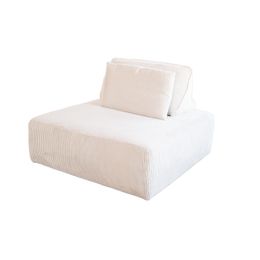 KAWOLA HOCKER MIT R&Uuml;CKENKISSEN WIOLO SOFT Cremewei&szlig; Cord