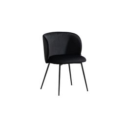 KAWOLA ESSZIMMERSTUHL LENA Schwarz Velvet (1er-Set)