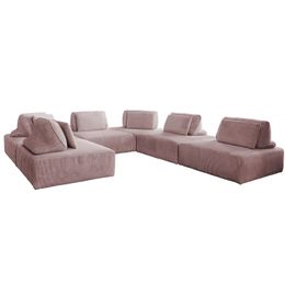 KAWOLA MODULSOFA WIOLO SOFT 6 MODULE 6 KISSEN Pink Cord