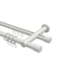 GARDINENSTANGE RUNDROHR-INNENLAUF Platon Santo 320 cm (geteilt in 2 x 160 cm), 2-l&auml;ufig, 20 mm &Oslash; Wei&szlig;