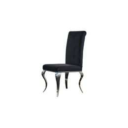 KAWOLA ESSZIMMERSTUHL LEIA Schwarz Velvet