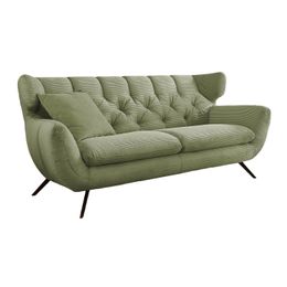 KAWOLA SOFA CHARME Gr&uuml;n Cord