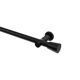 GARDINENSTANGE Platon Sitra 180 cm, 1-l&auml;ufig (ohne Ringe), 20 mm &Oslash; Schwarz