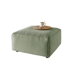 KAWOLA POLSTERHOCKER RANI Gr&uuml;n Cord