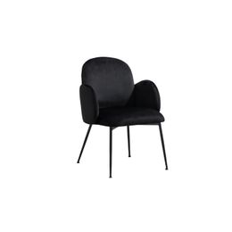 KAWOLA ESSZIMMERSTUHL DEON Schwarz Velvet (1er-Set)