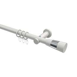 GARDINENSTANGE Platon Tanara 520 cm (geteilt in 4 x 130 cm), 1-l&auml;ufig, 20 mm &Oslash; Wei&szlig;