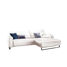 KAWOLA ECKSOFA MIT SITZTIEFENVERSTELLUNG YORK Ecru Leder Relaxfunktion