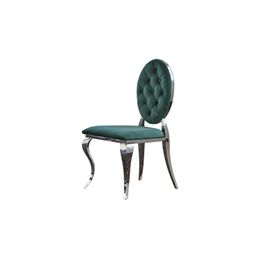KAWOLA ESSZIMMERSTUHL LINDA Gr&uuml;n Velvet