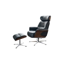 KAWOLA RELAXSESSELSET TOSAR Schwarz Leder