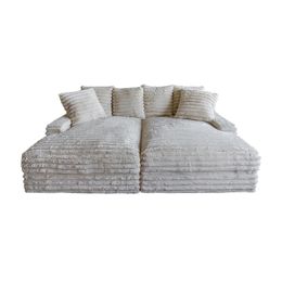 KAWOLA BIG SOFA CADY Cremewei&szlig; Cord