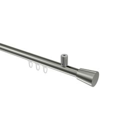 GARDINENSTANGE INNENLAUF Sonius Sitra 140 cm, 1-l&auml;ufig, 20 mm &Oslash; Edelstahl-Optik