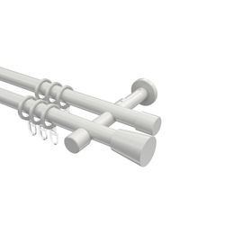 GARDINENSTANGE Prestige Sitra 160 cm, 2-l&auml;ufig, 20 mm &Oslash; Wei&szlig;