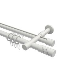 GARDINENSTANGE RUNDROHR-INNENLAUF Prestige Zoena 100 cm, 2-l&auml;ufig, 20 mm &Oslash; Wei&szlig;