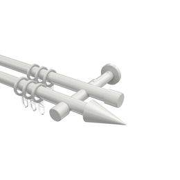 GARDINENSTANGE Prestige Savio 100 cm, 2-l&auml;ufig, 20 mm &Oslash; Wei&szlig;