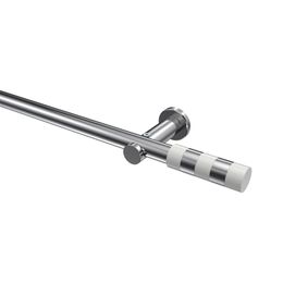 GARDINENSTANGE Platon Mavell 120 cm, 1-l&auml;ufig (ohne Ringe), 20 mm &Oslash; Chrom