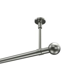 GARDINENSTANGE Sonette Luino 480 cm (geteilt in 3 x 160 cm), 1-l&auml;ufig, 20 mm &Oslash; Edelstahl-Optik