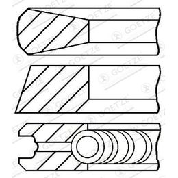 GOETZE ENGINE Kolbenringsatz 0878380800