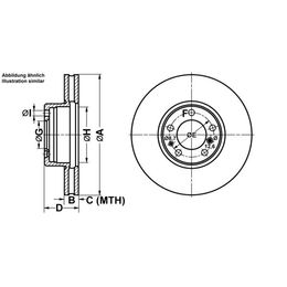 ATE Bremsensatz, Scheibenbremse Bremsensatz-Vorderachse ijf1419x33 Vorderachse bel&uuml;ftet 324mm 30mm f&uuml;r BMW