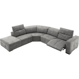 Ecksofa Egoitaliano "Sauvanne, Designsofa der Extraklasse, elegant und bequem, L-Form", grau (opal grau), B:300cm H:100cm T:274cm, Luxus-Micofaser Lederoptik (100% Polyester) ist ein neues technisches Gewebe mit einem visuellen und taktilen Aspekt, der dem Nubuk sehr nahe kommt, mit innovativen Eigenschaften. Seine au&szlig;erordentliche Weichheit kommt von einem exklusiven Produktionsprozess, der Unrei