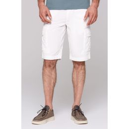 Shorts CAMP DAVID, Herren, Gr. 4XL, Normalgr&ouml;&szlig;en, wei&szlig;, Web, Material: 100% Baumwolle, bestickt, regular fit knielang, Hosen Shorts, aus Baumwolle