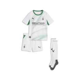 Trainingsanzug Puma "Borussia M&ouml;nchengladbach 26/27 Heimtrikot Mini-Kit Kinder", Jungen, Gr. 110, wei&szlig; archive gr&uuml;n, Obermaterial: 100% Polyester. Rippe: 100% Polyester. Einsatz: 100% Polyester, Sportanz&uuml;ge Trainingsanzug
