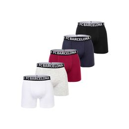Boxershorts FC Barcelona "Boxershort FCB Kids Trunk Boxers 5-Pack 5er Pack", Jungen, Gr. 116, schwarz, grau, wei&szlig;, blau, rot, Obermaterial: 95% Baumwolle CO. 5% Elasthan EL., Unterhosen