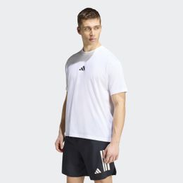 Laufshirt adidas Performance "U RSOM G T", Gr. 4XL, wei&szlig;, schwarz, Obermaterial: 65% Polyester, 35% Baumwolle, Shirts Laufshirt