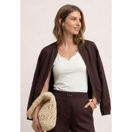Tanktop Street One "Style Gania", Damen, Gr. 36, sanftes wei&szlig;, Jersey, Obermaterial: 50% Baumwolle, 50% Modal. Futter: 100% Baumwolle, unifarben, k&ouml;rpernah h&uuml;ftbedeckend, herzf&ouml;rmiger Ausschnitt, Tops Tanktop, Sommertop mit Herzausschnitt