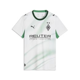 Trainingsshirt Puma "Borussia M&ouml;nchengladbach 26/27 Heimtrikot Damen", Damen, Gr. L, wei&szlig; archive gr&uuml;n, Obermaterial: 100% Polyester. Rippe: 3% Elasthan, 97% Polyester. Einsatz: 100% Polyester, bedruckt, regular fit, Rundhals, Shirts