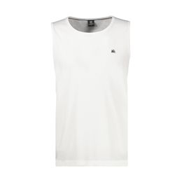 Muskelshirt Lerros "Sportliches Baumwoll-Tanktop mit O-Neck, gro&szlig;e Gr&ouml;&szlig;en", Herren, Gr. 5XL, broken wei&szlig;, 100% Baumwolle, Rundhals, Shirts