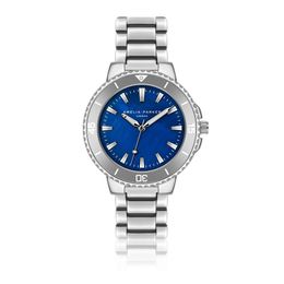 Quarzuhr AMELIA PARKER "AH3-B058S", silber, Armbanduhren, Damen, Quarzuhr