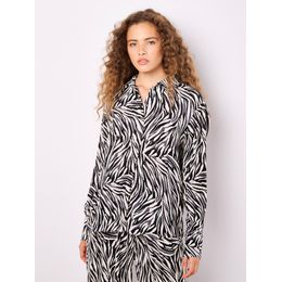 Klassische Bluse Apricot "Bluse", Damen, Gr. M (38), grau (stein), Obermaterial: 100% Viskose CV., gemustert, Blusen Bluse, mit Zebramuster