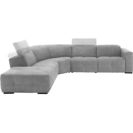 Ecksofa Egoitaliano "Sauvanne, Designsofa der Extraklasse, elegant und bequem, L-Form", grau (stone), B:300cm H:100cm T:274cm, Leder &raquo;BULL&laquo; (echtes Rindsleder). Geschliffenes, pigmentiertes und behandeltes Rindsleder mit einer Dicke von 1, 3-1, 5 mm. Dieses Leder zeigt eine ziemlich weiche Hand mit einem halb undurchsichtigen Aussehen. Es handelt sich um ein gesch&uuml;tztes Leder. Eine leichte Decksch