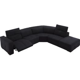 Ecksofa Egoitaliano "Sauvanne, Designsofa der Extraklasse, elegant und bequem, L-Form", grau (smoke), B:300cm H:100cm T:274cm, Leder &raquo;BULL&laquo; (echtes Rindsleder). Geschliffenes, pigmentiertes und behandeltes Rindsleder mit einer Dicke von 1, 3-1, 5 mm. Dieses Leder zeigt eine ziemlich weiche Hand mit einem halb undurchsichtigen Aussehen. Es handelt sich um ein gesch&uuml;tztes Leder. Eine leichte Decksch