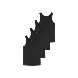Unterhemd uncover by Schiesser "Unterhemd 4er Pack", Herren, Gr. XL, N-Gr, schwarz, Obermaterial: 95% Baumwolle CO. 5% Elasthan EL., Unterhemden Unterhemd